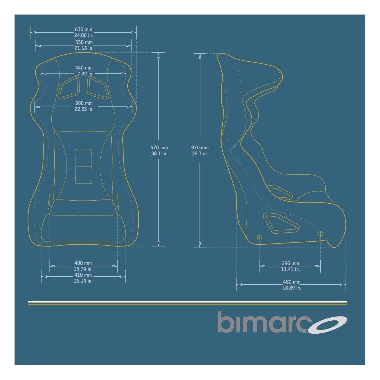 Bimarco Matrix FIA Black bucket seat